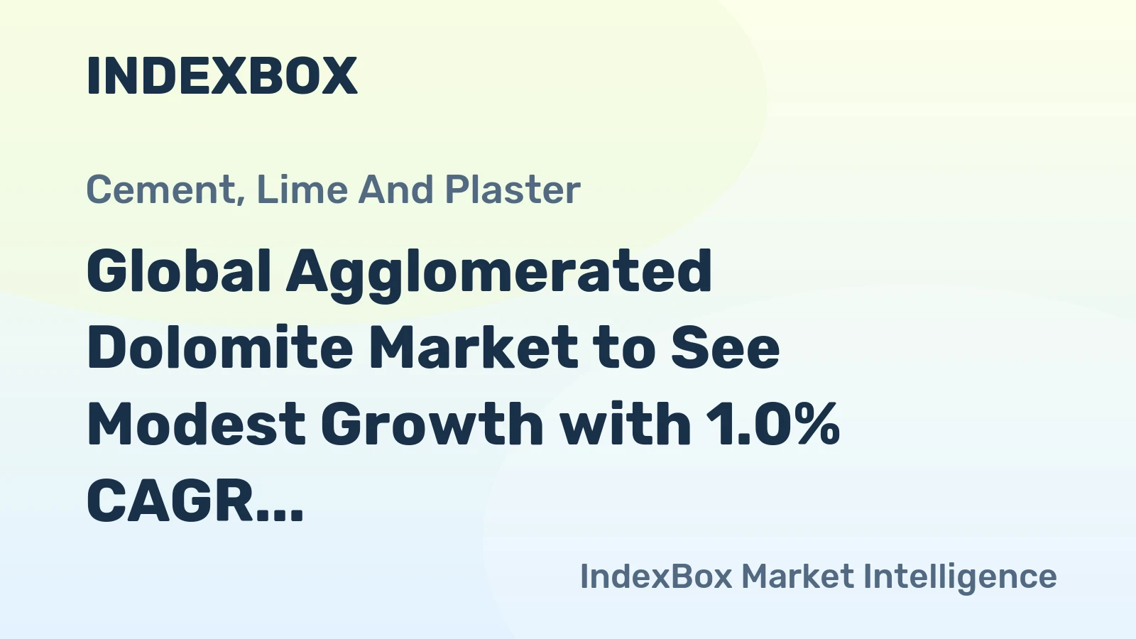 Global Agglomerated Dolomite Market to See Modest Growth with 1.0% CAGR over the Next Decade