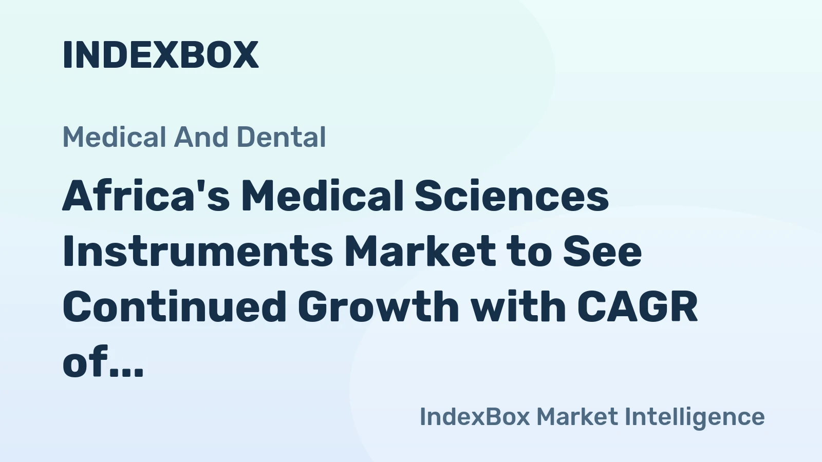 Africa's Medical Sciences Instruments Market to See Continued Growth with CAGR of +1.4% from 2024-2035