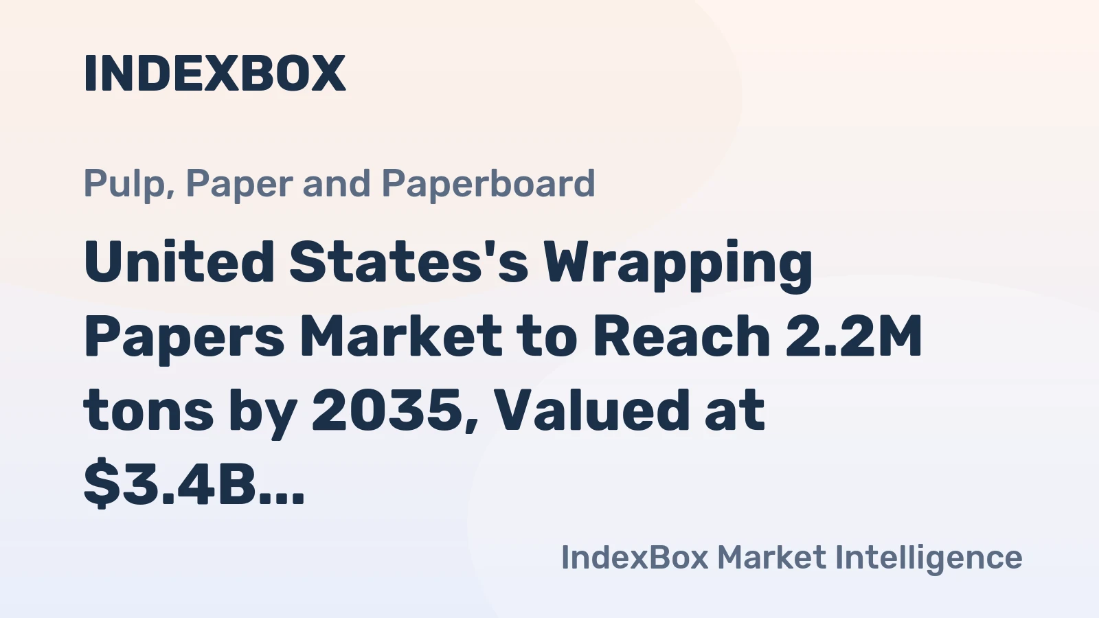 United States's Wrapping Papers Market to Reach 2.2M tons by 2035, Valued at $3.4B