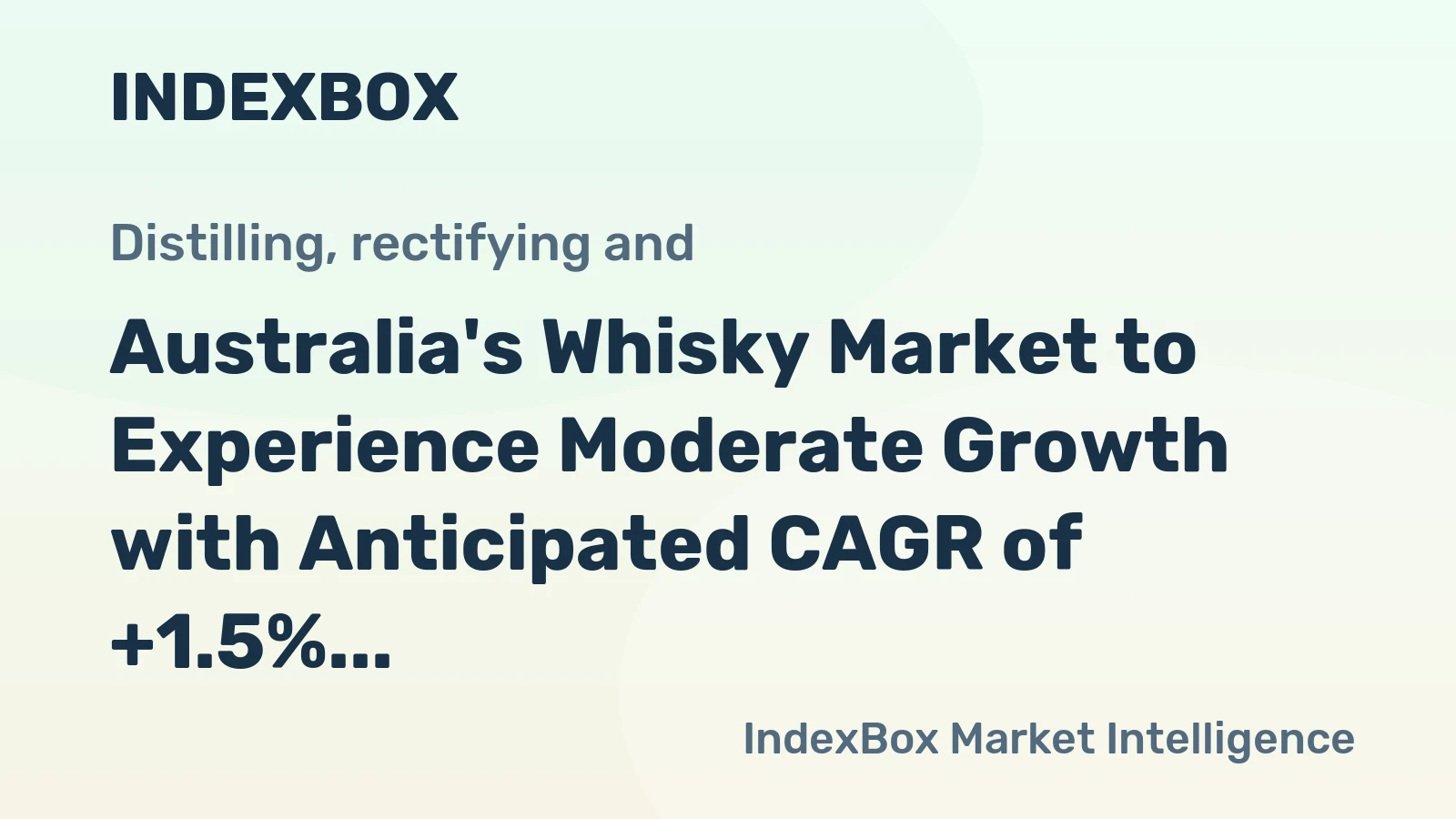 Australia's Whisky Market to Experience Moderate Growth with Anticipated CAGR of +1.5% by 2035