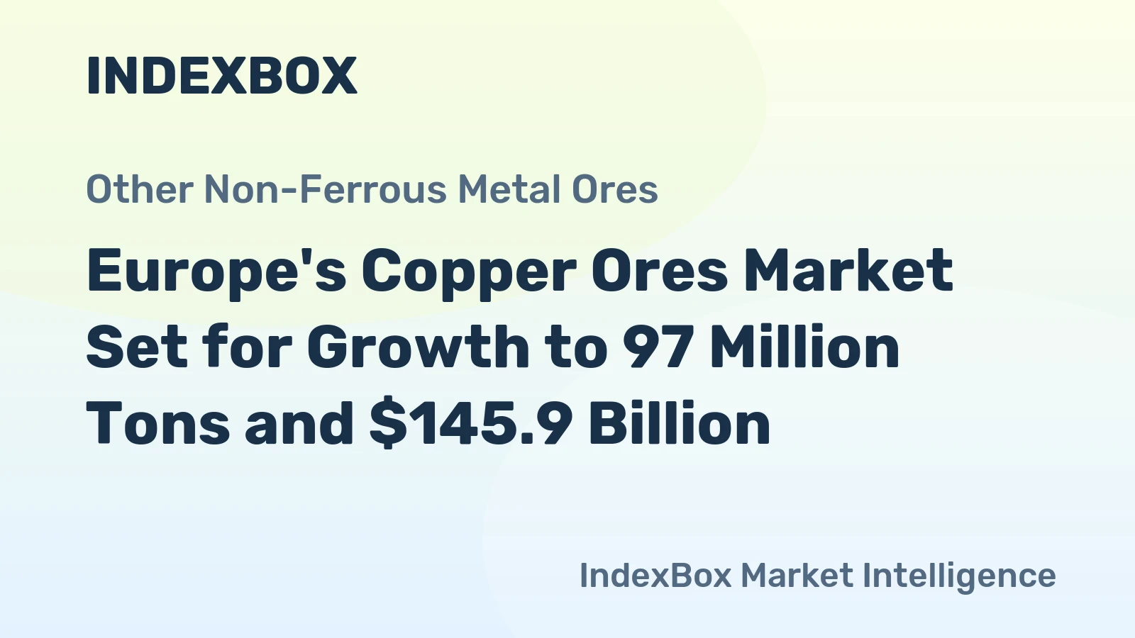 Europe's Copper Ores Market Set for Growth to 97 Million Tons and $145.9 Billion