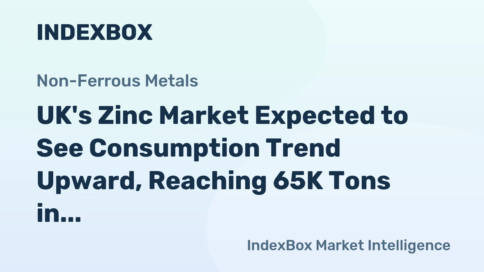 UK's Zinc Market Expected to See Consumption Trend Upward, Reaching 65K Tons in Volume and $213M in Value by 2035
