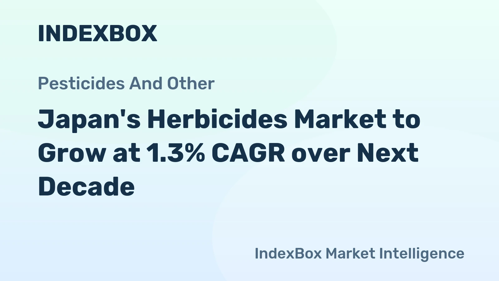 Japan's Herbicides Market to Grow at 1.3% CAGR over Next Decade