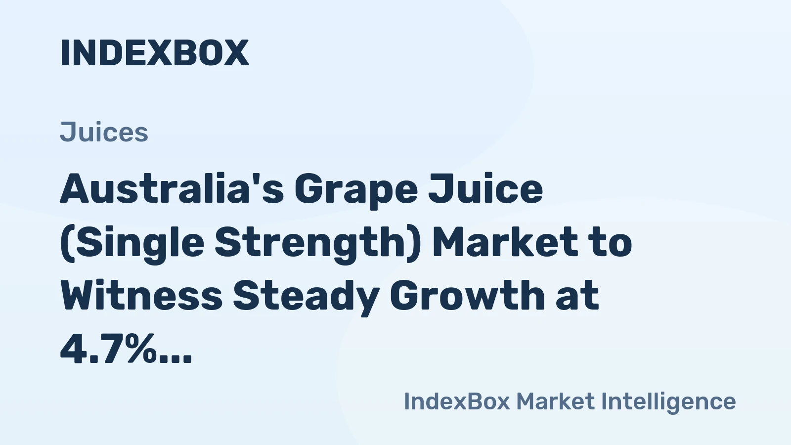 Australia's Grape Juice (Single Strength) Market to Witness Steady Growth at 4.7% CAGR Over Next Decade