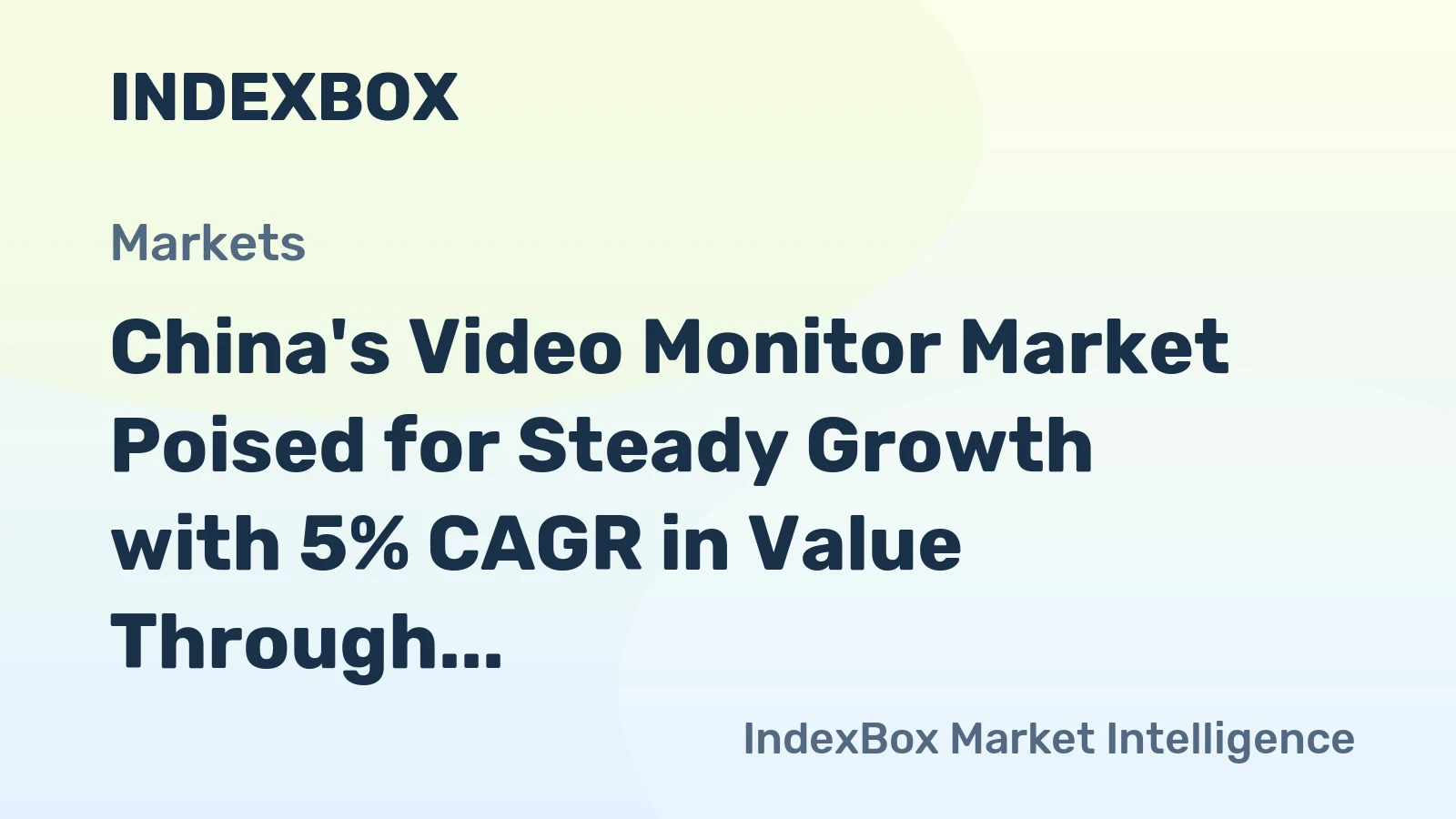 China's Video Monitor Market Poised for Steady Growth with 5% CAGR in Value Through 2035