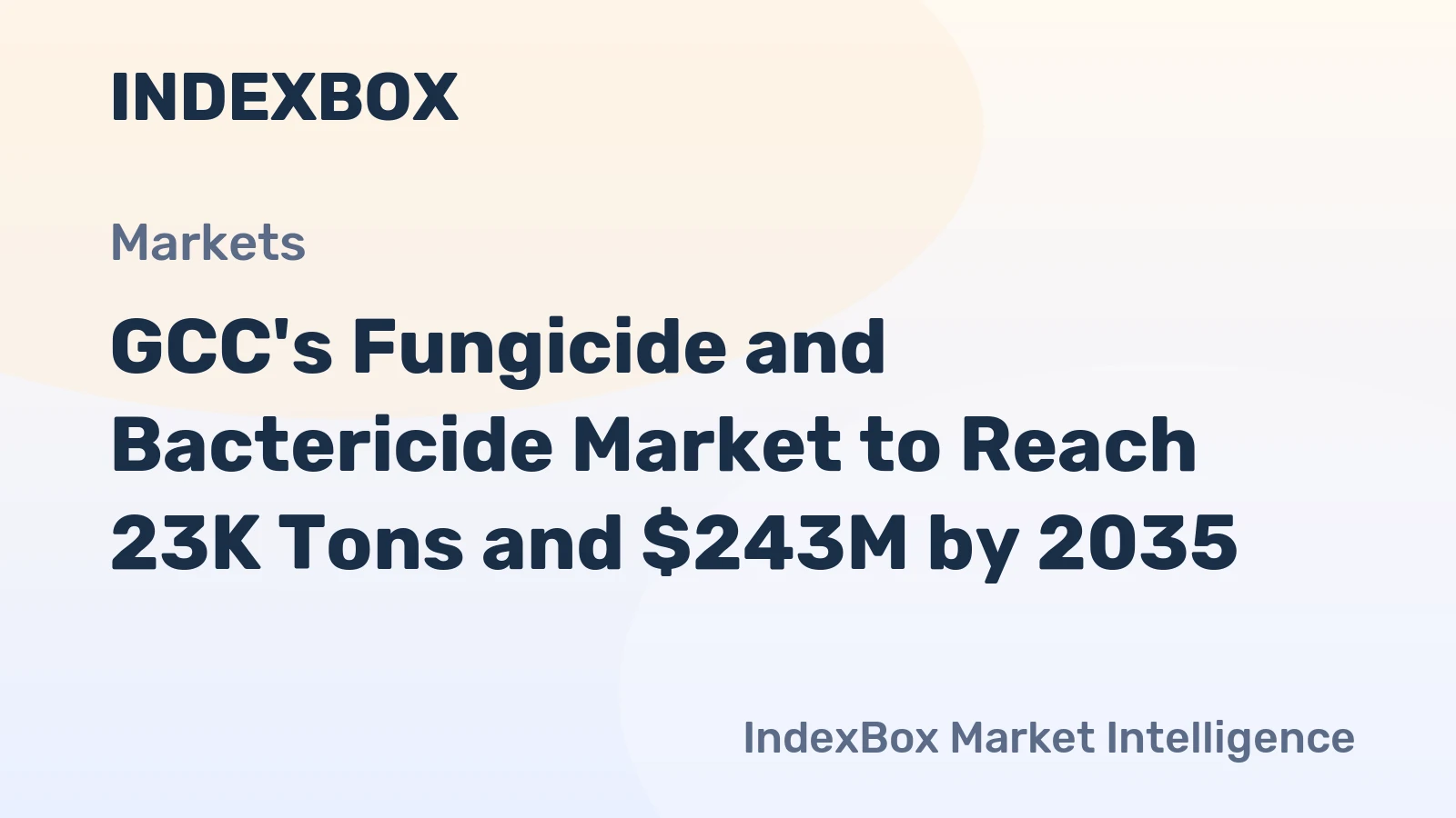 GCC's Fungicide and Bactericide Market to Reach 23K Tons and $243M by 2035