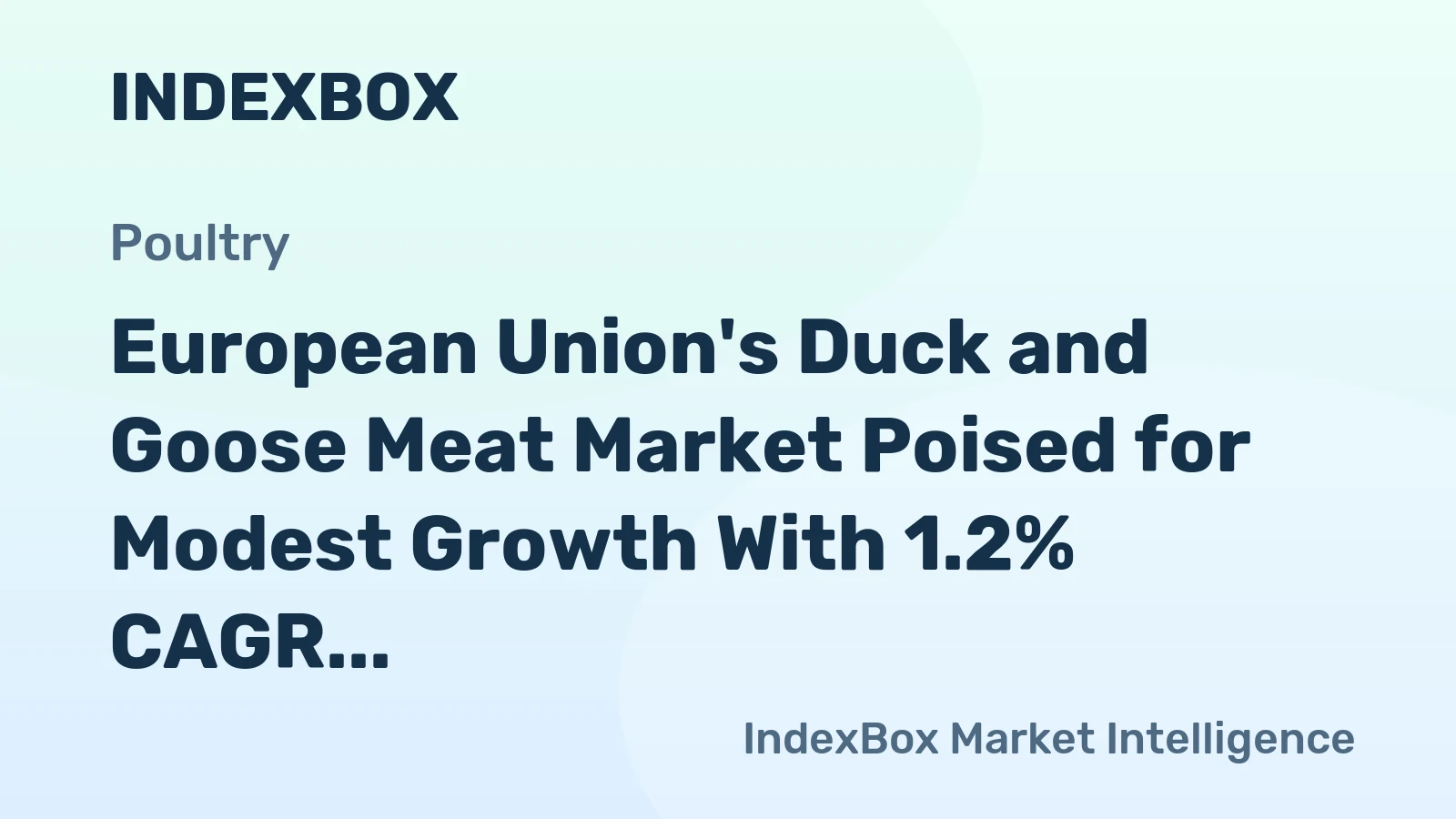 European Union's Duck and Goose Meat Market Poised for Modest Growth With 1.2% CAGR Through 2035