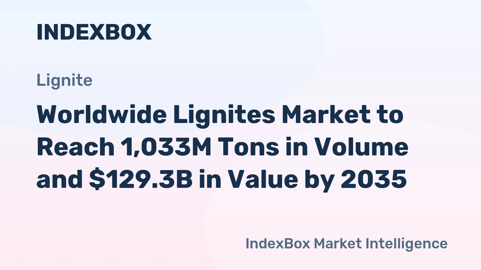 Worldwide Lignites Market to Reach 1,033M Tons in Volume and $129.3B in Value by 2035