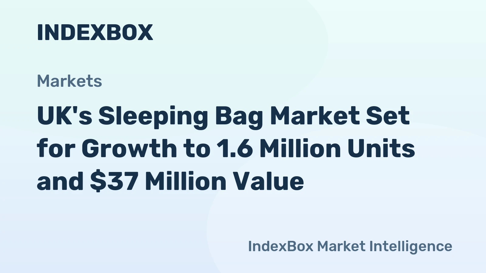 UK's Sleeping Bag Market Set for Growth to 1.6 Million Units and $37 Million Value