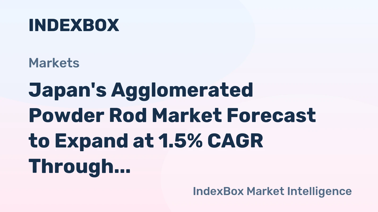 Japan's Agglomerated Powder Rod Market Forecast to Expand at 1.5% CAGR Through 2035