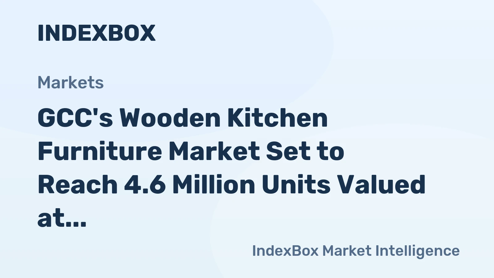 GCC's Wooden Kitchen Furniture Market Set to Reach 4.6 Million Units Valued at $276 Million by 2035