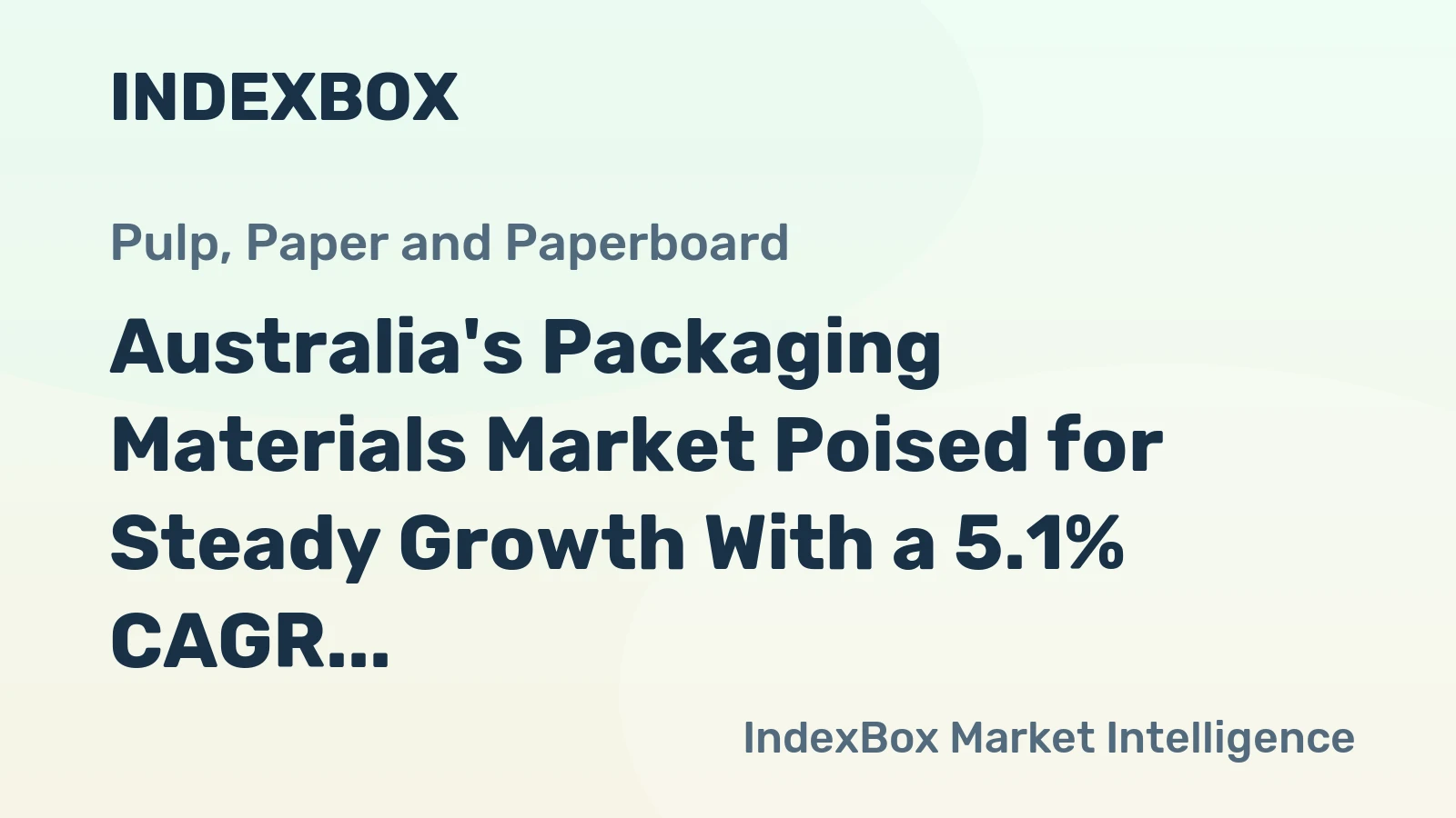 Australia's Packaging Materials Market Poised for Steady Growth With a 5.1% CAGR in Value Through 2035