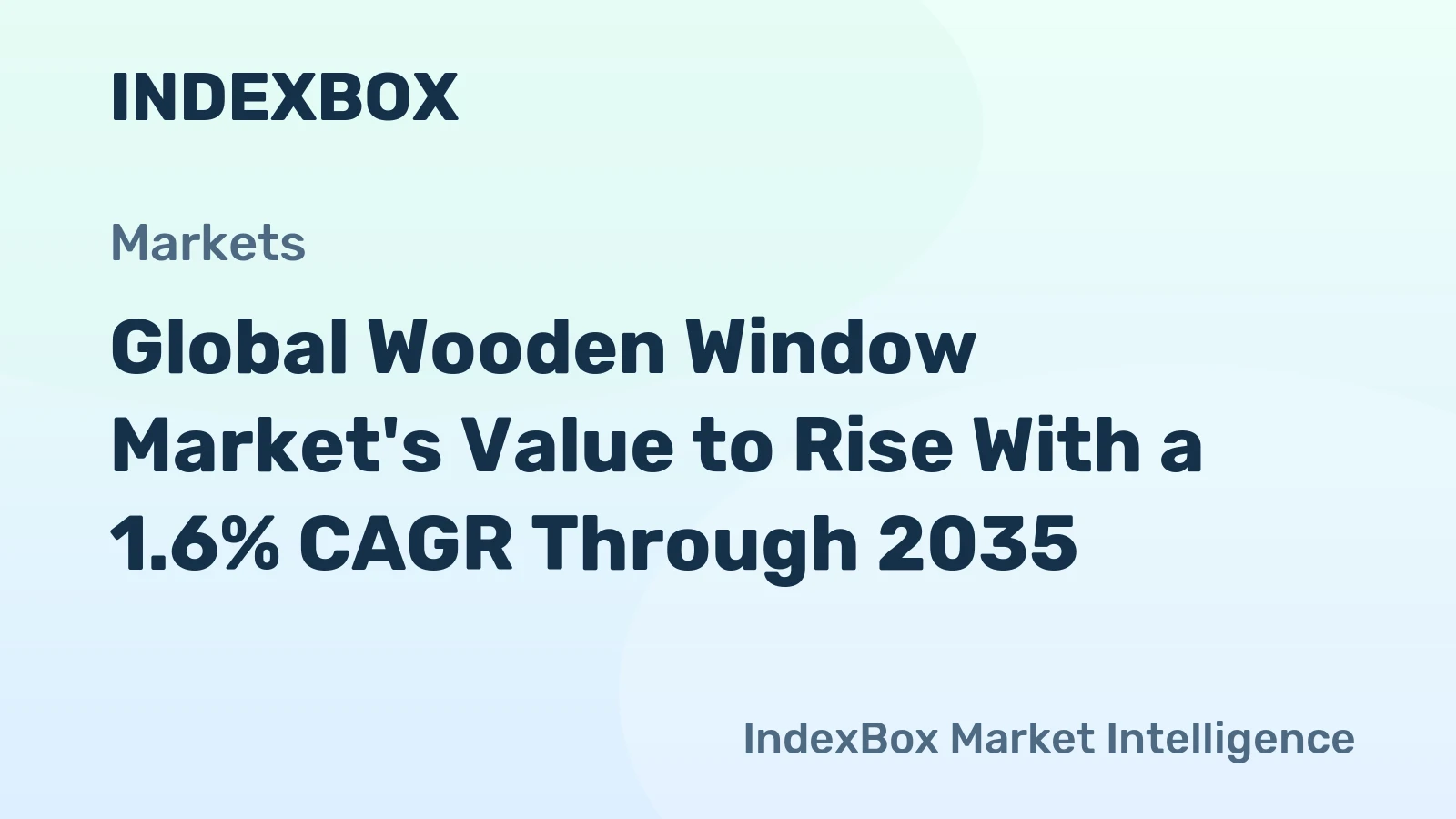 Global Wooden Window Market's Value to Rise With a 1.6% CAGR Through 2035