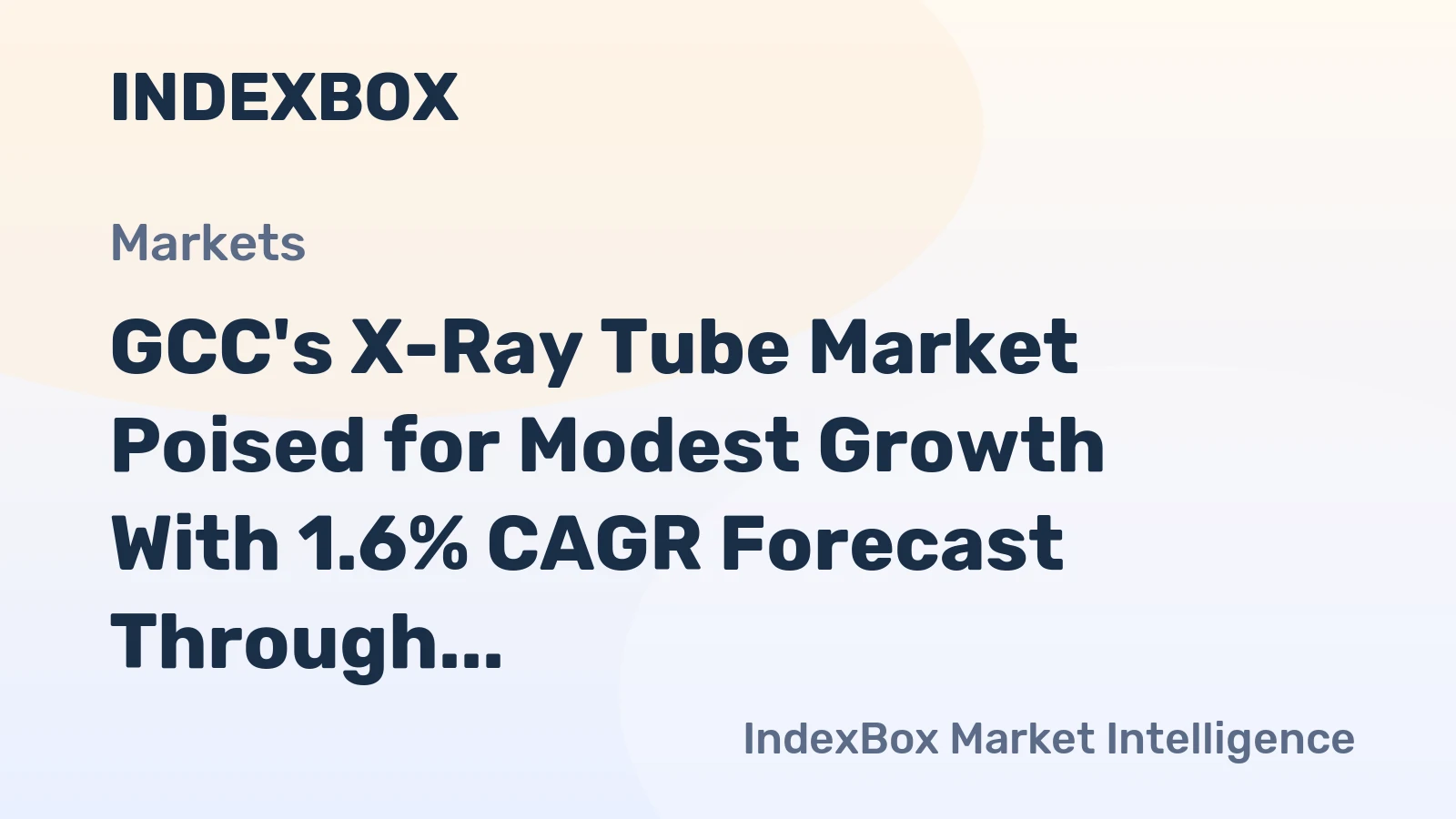 GCC's X-Ray Tube Market Poised for Modest Growth With 1.6% CAGR Forecast Through 2035