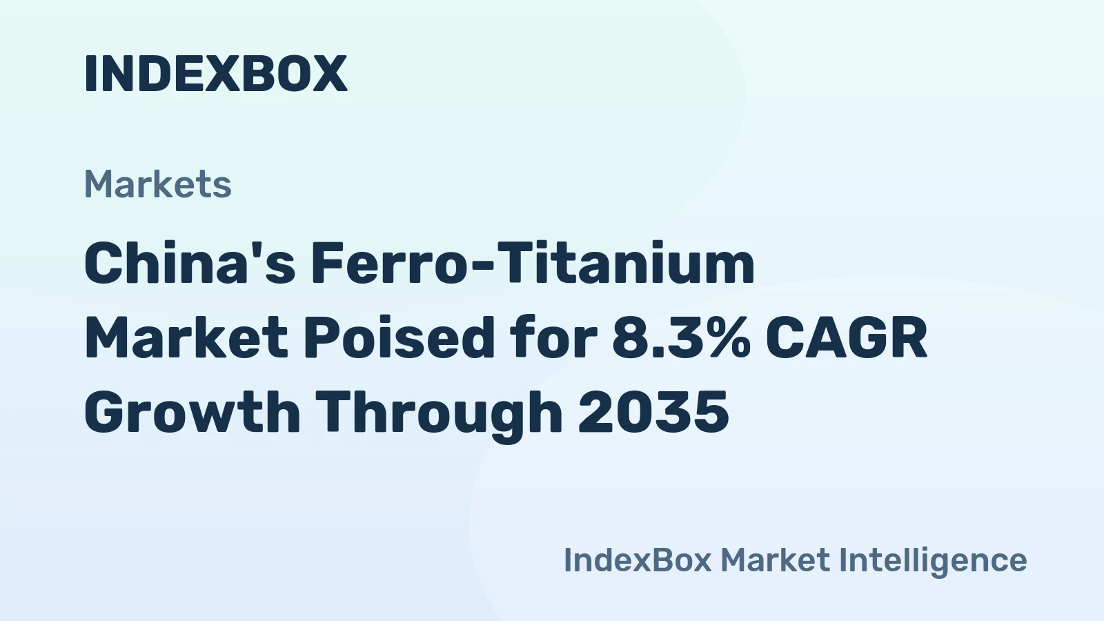 China's Ferro-Titanium Market Poised for 8.3% CAGR Growth Through 2035
