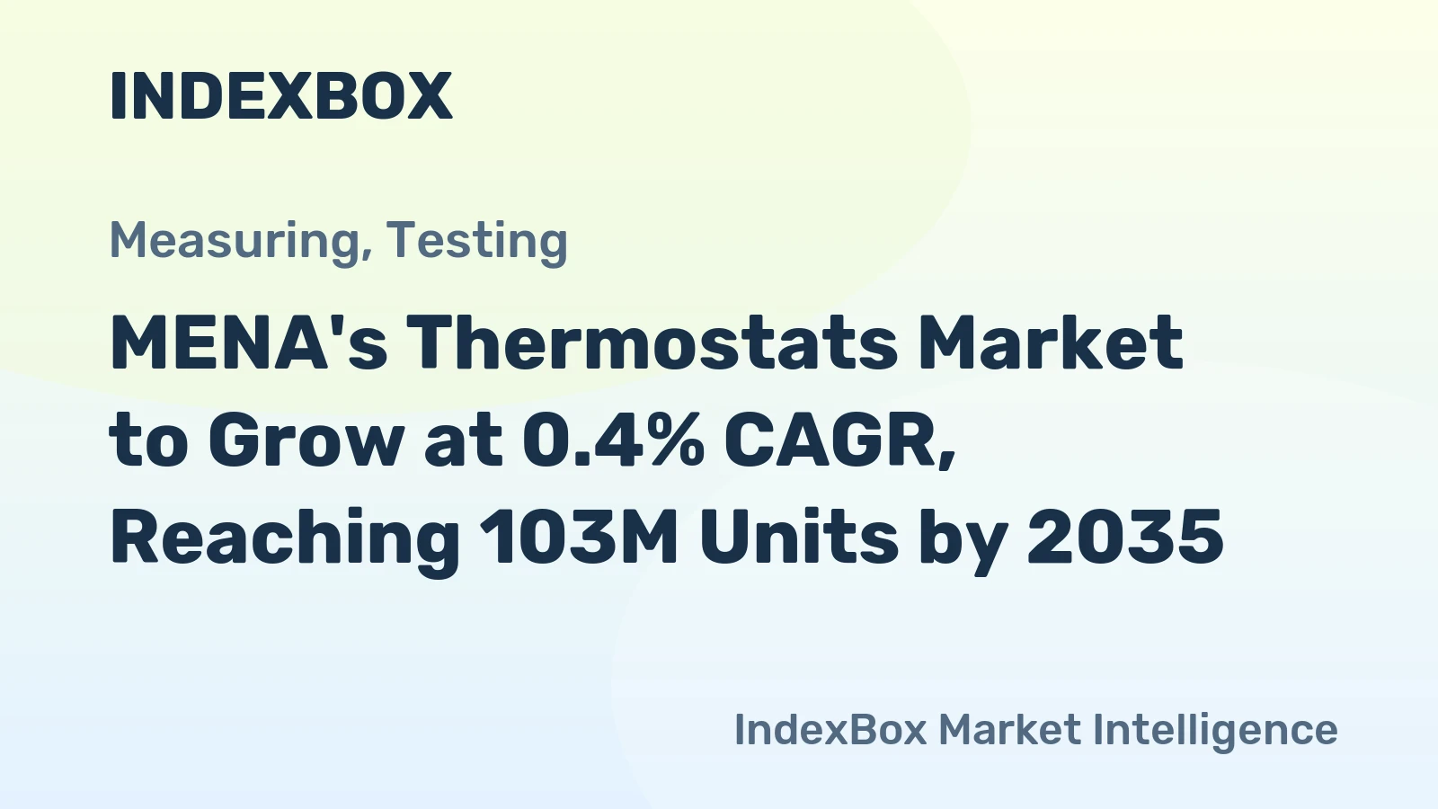 MENA's Thermostats Market to Grow at 0.4% CAGR, Reaching 103M Units by 2035