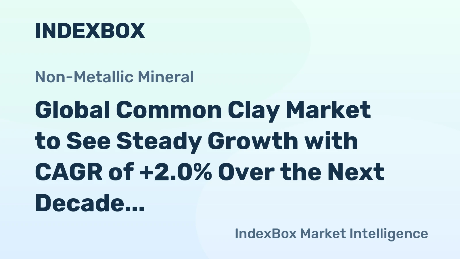 Global Common Clay Market to See Steady Growth with CAGR of +2.0% Over the Next Decade, Reaching $77.5B by 2035