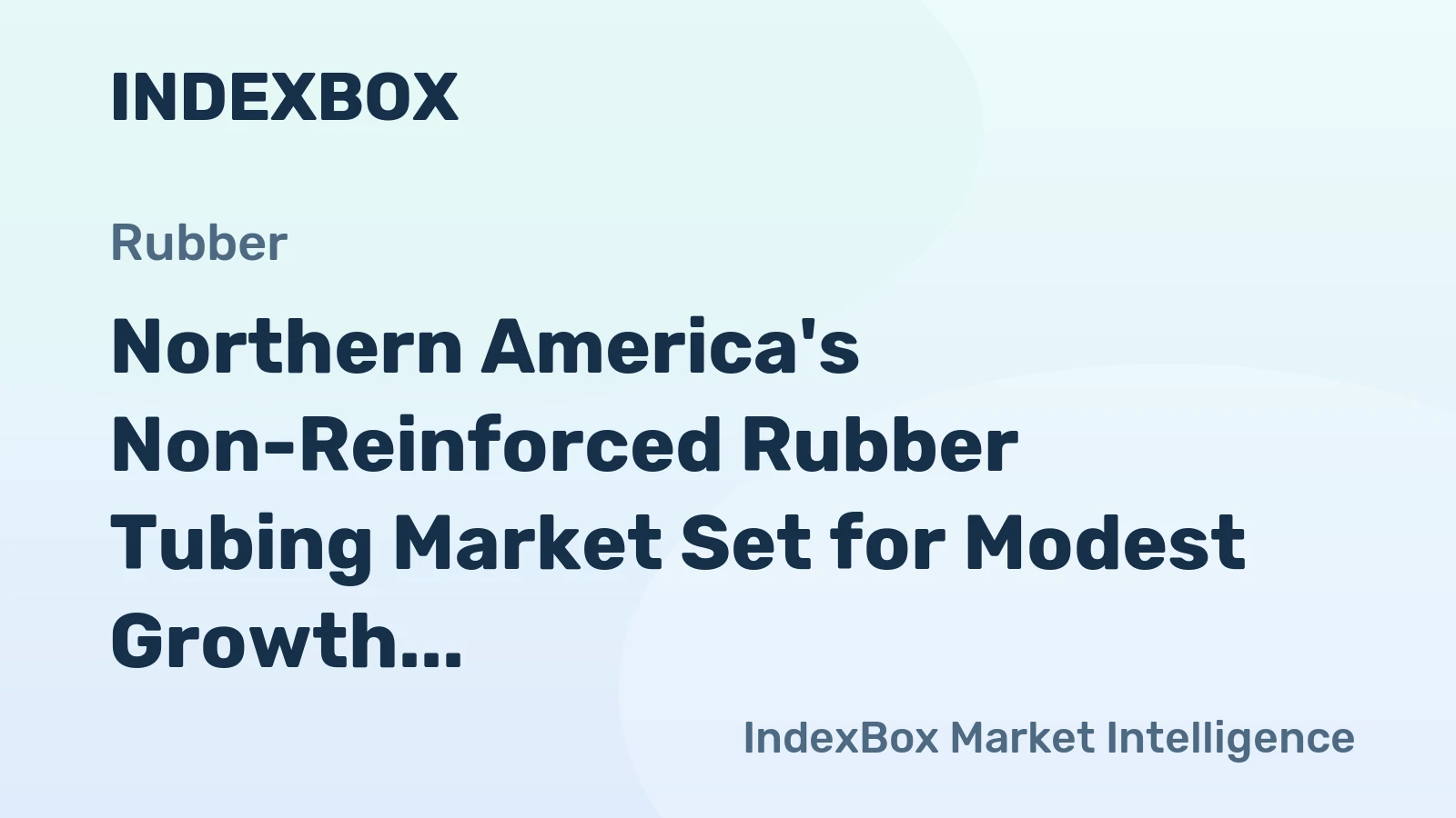 Northern America's Non-Reinforced Rubber Tubing Market Set for Modest Growth to 73K Tons and $1.7 Billion