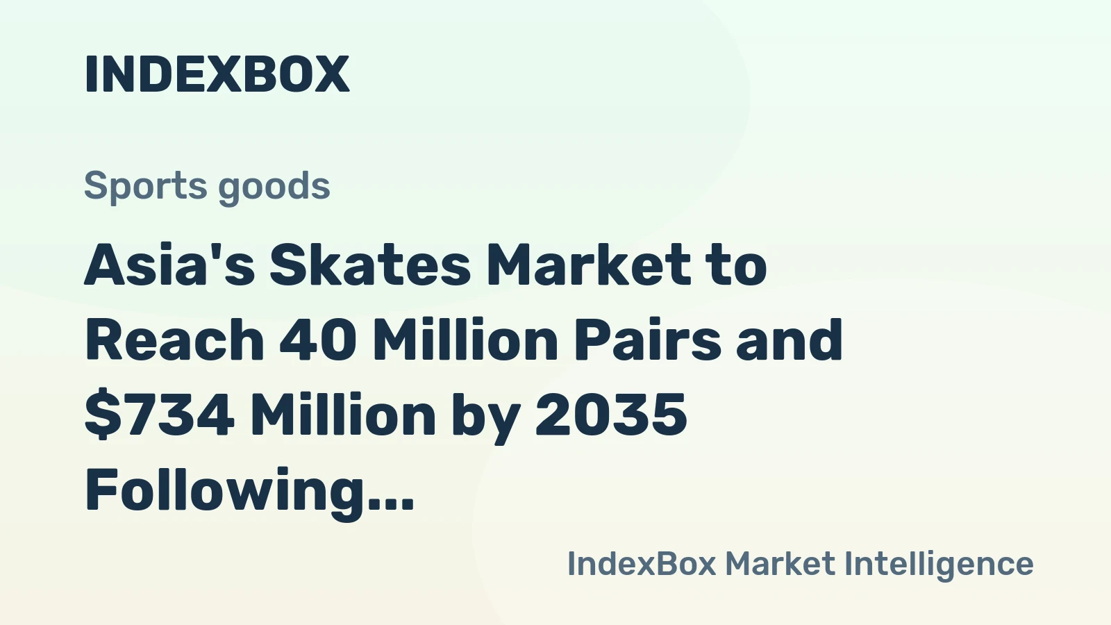 Asia's Skates Market to Reach 40 Million Pairs and $734 Million by 2035 Following a 2024 Correction