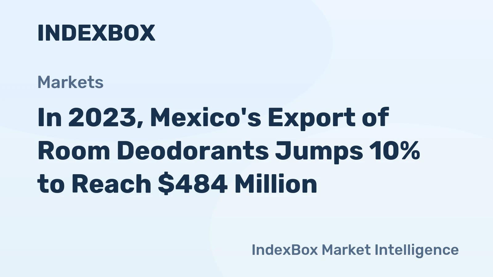 In 2023, Mexico's Export of Room Deodorants Jumps 10% to Reach $484 Million