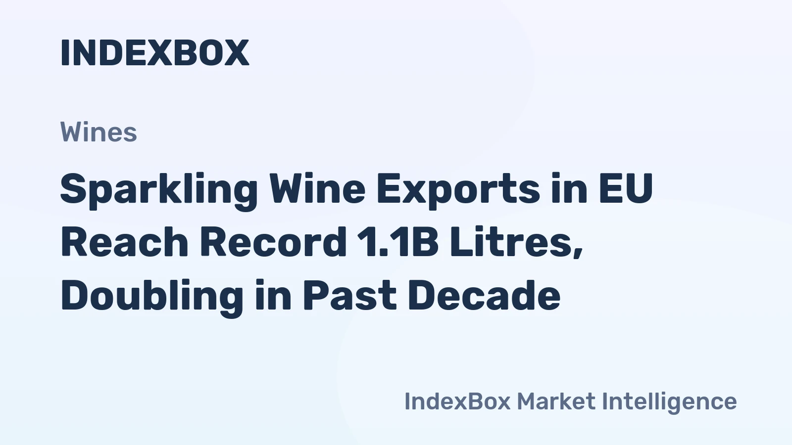 Sparkling Wine Exports in EU Reach Record 1.1B Litres, Doubling in Past Decade