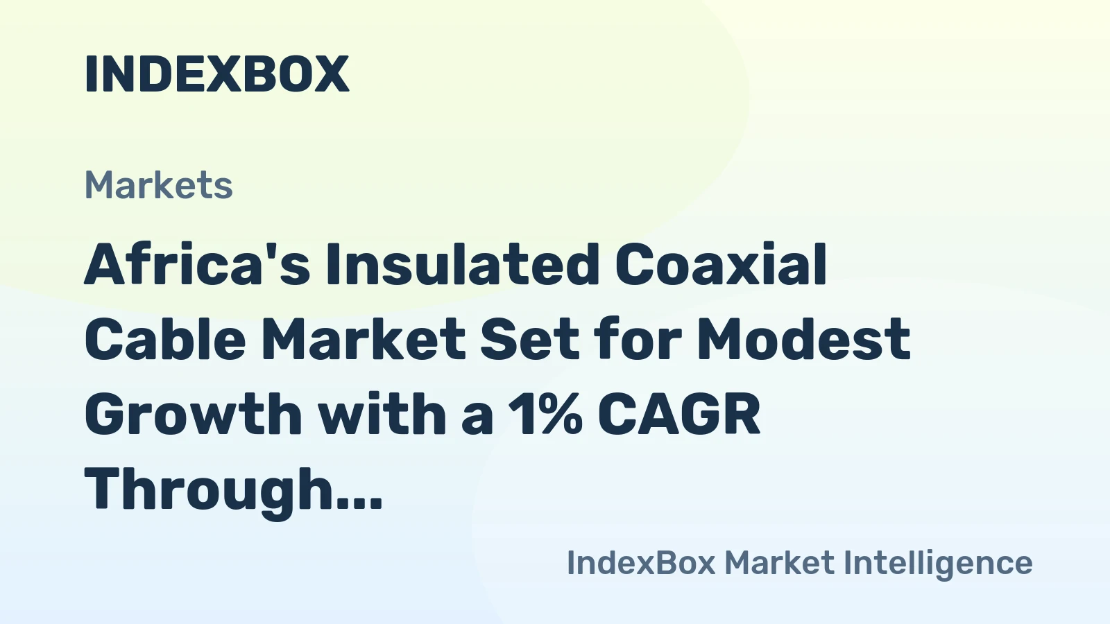 Africa's Insulated Coaxial Cable Market Set for Modest Growth with a 1% CAGR Through 2035