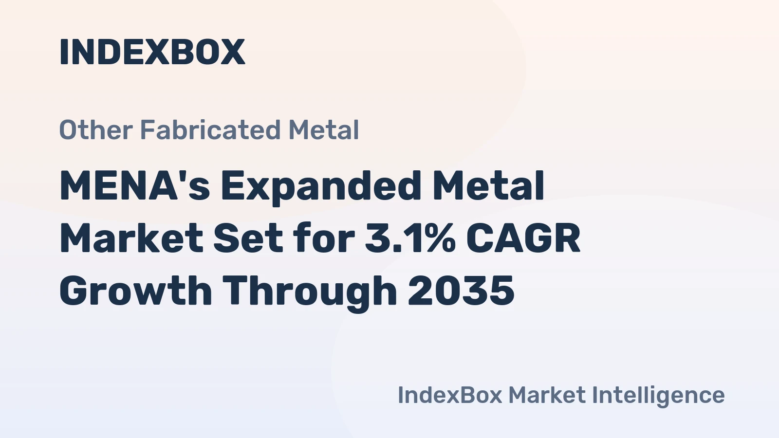 MENA's Expanded Metal Market Set for 3.1% CAGR Growth Through 2035