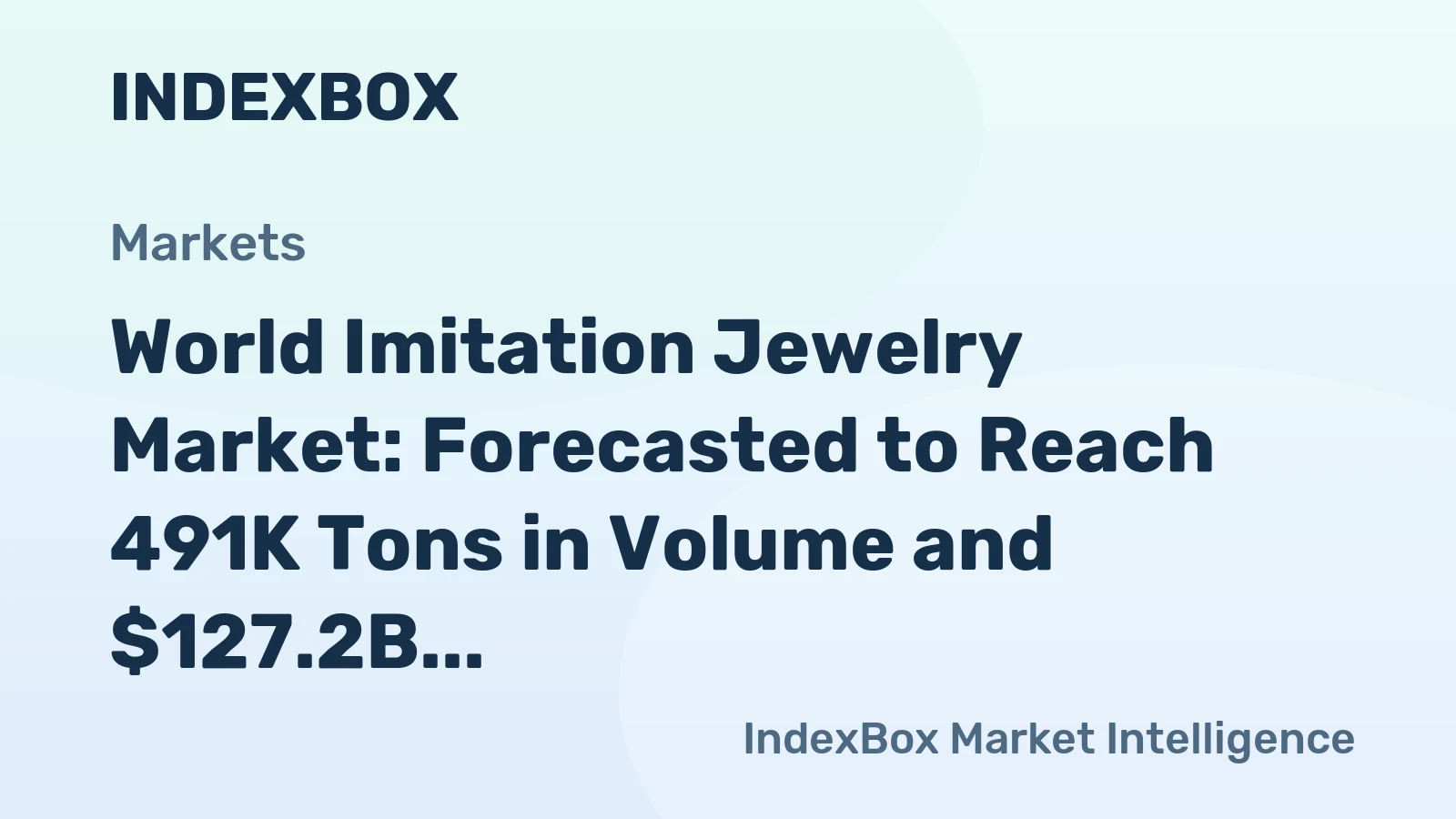 World Imitation Jewelry Market: Forecasted to Reach 491K Tons in Volume and $127.2B in Value by 2035