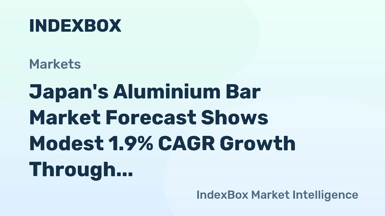 Japan's Aluminium Bar Market Forecast Shows Modest 1.9% CAGR Growth Through 2035