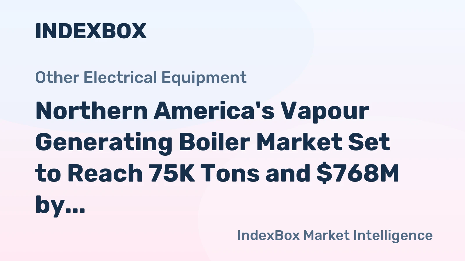 Northern America's Vapour Generating Boiler Market Set to Reach 75K Tons and $768M by 2035