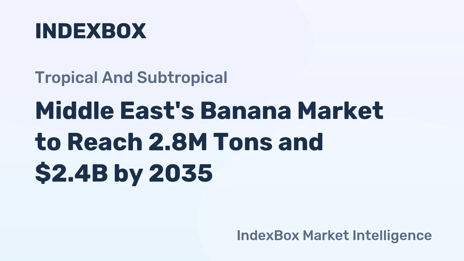 Middle East's Banana Market to Reach 2.8M Tons and $2.4B by 2035