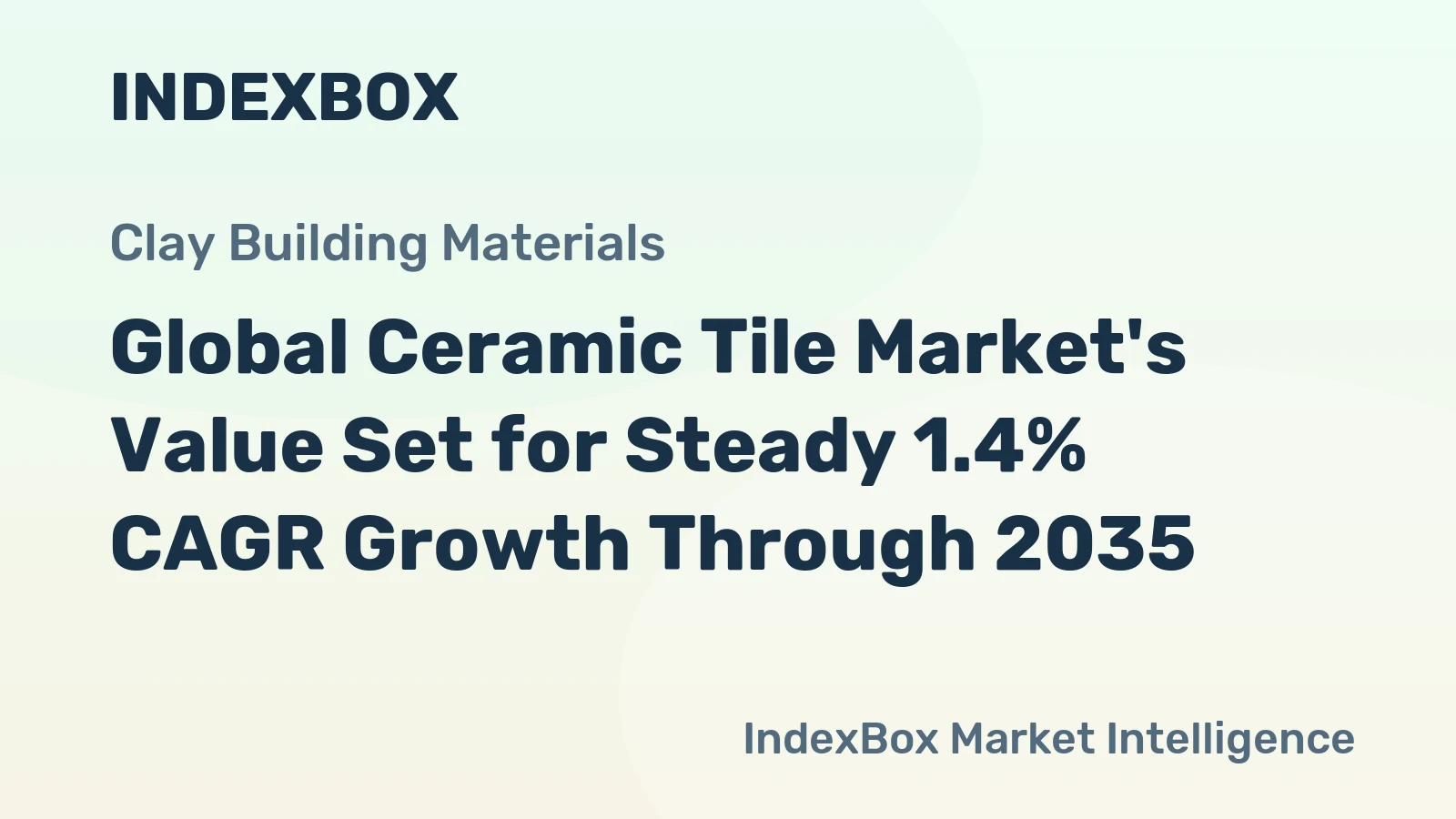 Global Ceramic Tile Market's Value Set for Steady 1.4% CAGR Growth Through 2035