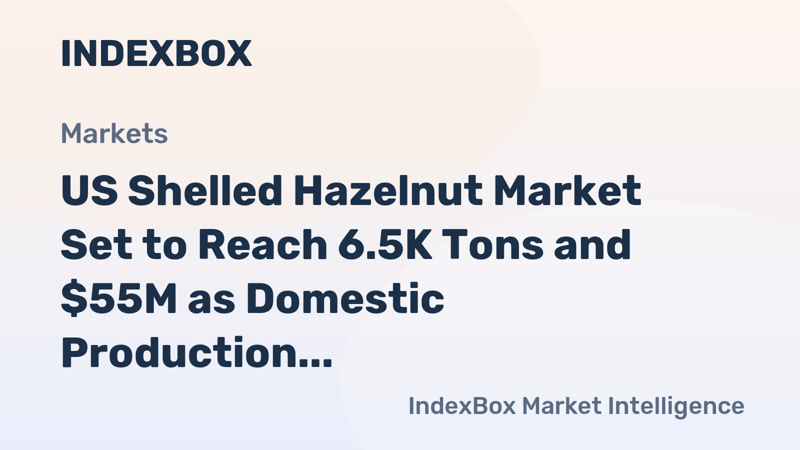 US Shelled Hazelnut Market Set to Reach 6.5K Tons and $55M as Domestic Production and Exports Surge