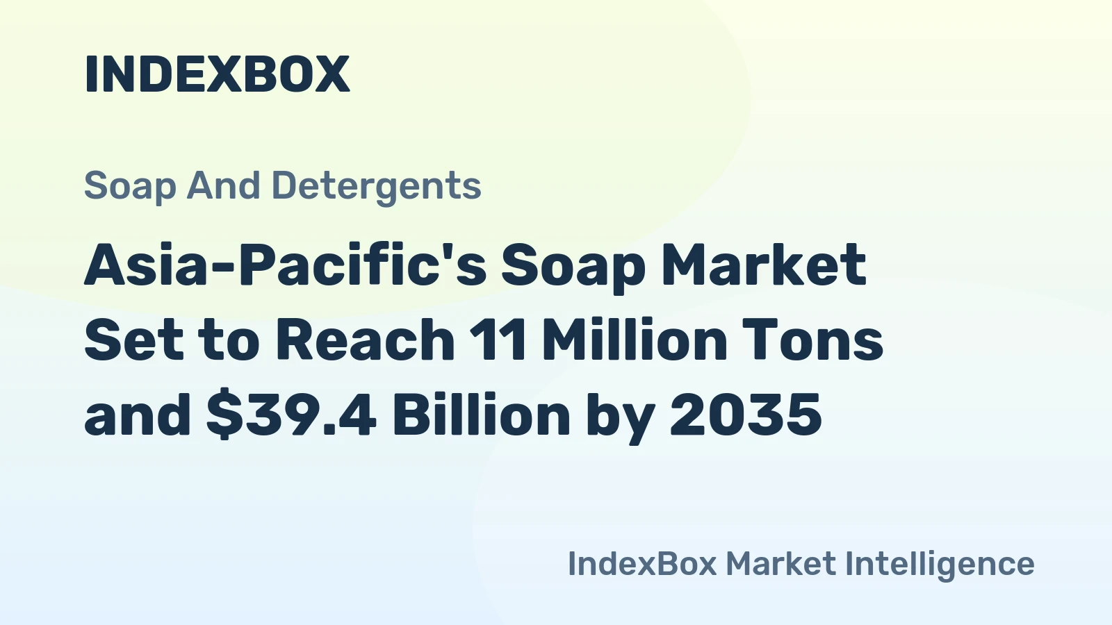 Asia-Pacific's Soap Market Set to Reach 11 Million Tons and $39.4 Billion by 2035