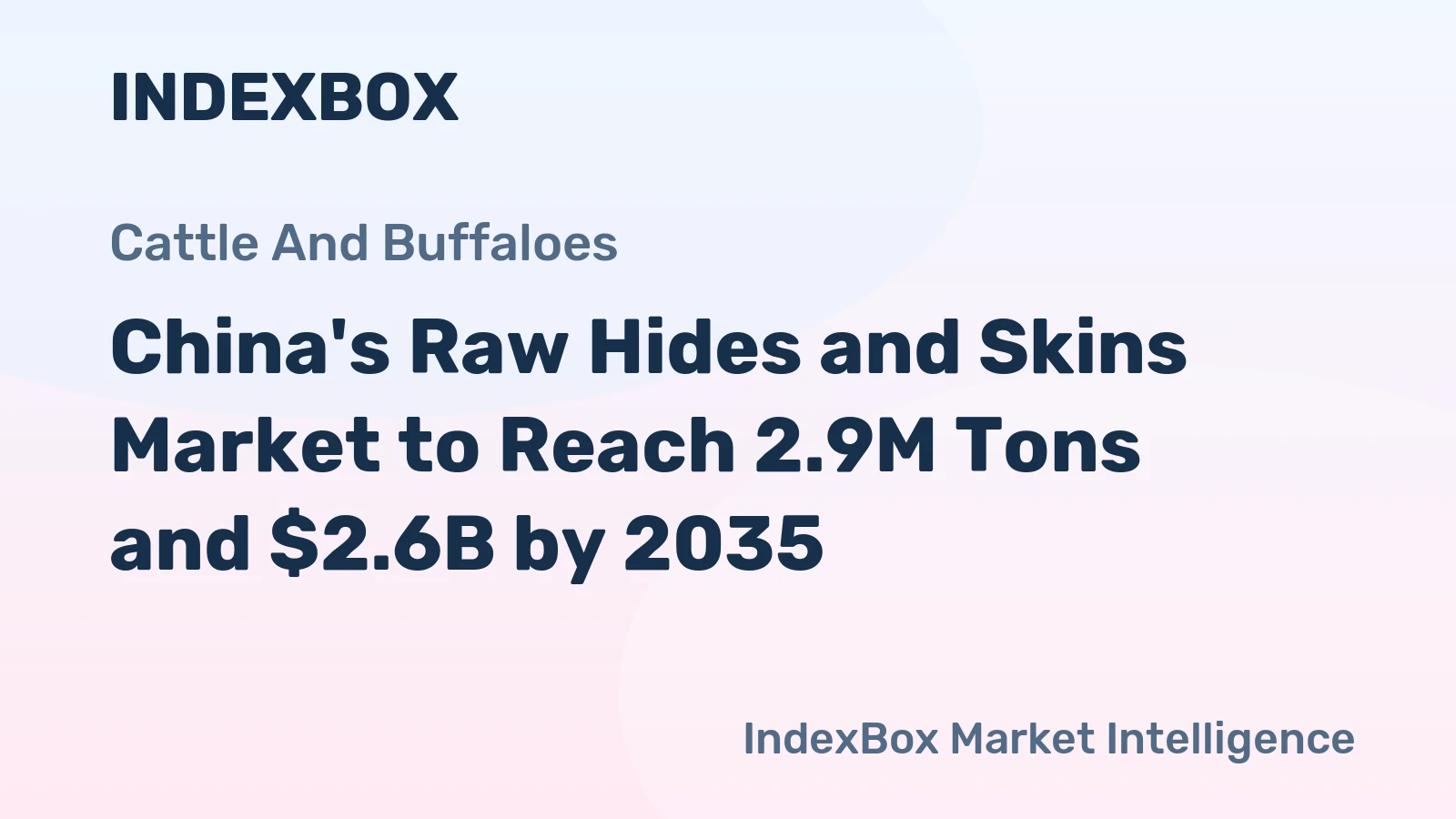 China's Raw Hides and Skins Market to Reach 2.9M Tons and $2.6B by 2035