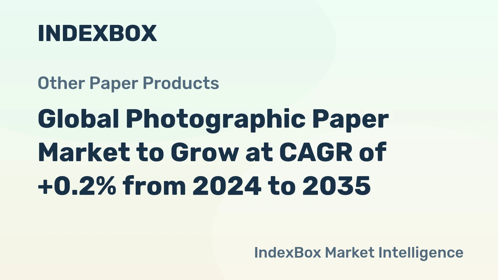 Global Photographic Paper Market to Grow at CAGR of +0.2% from 2024 to 2035