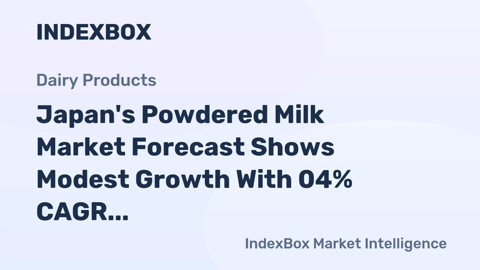 Japan's Powdered Milk Market Forecast Shows Modest Growth With 04% CAGR Through 2035