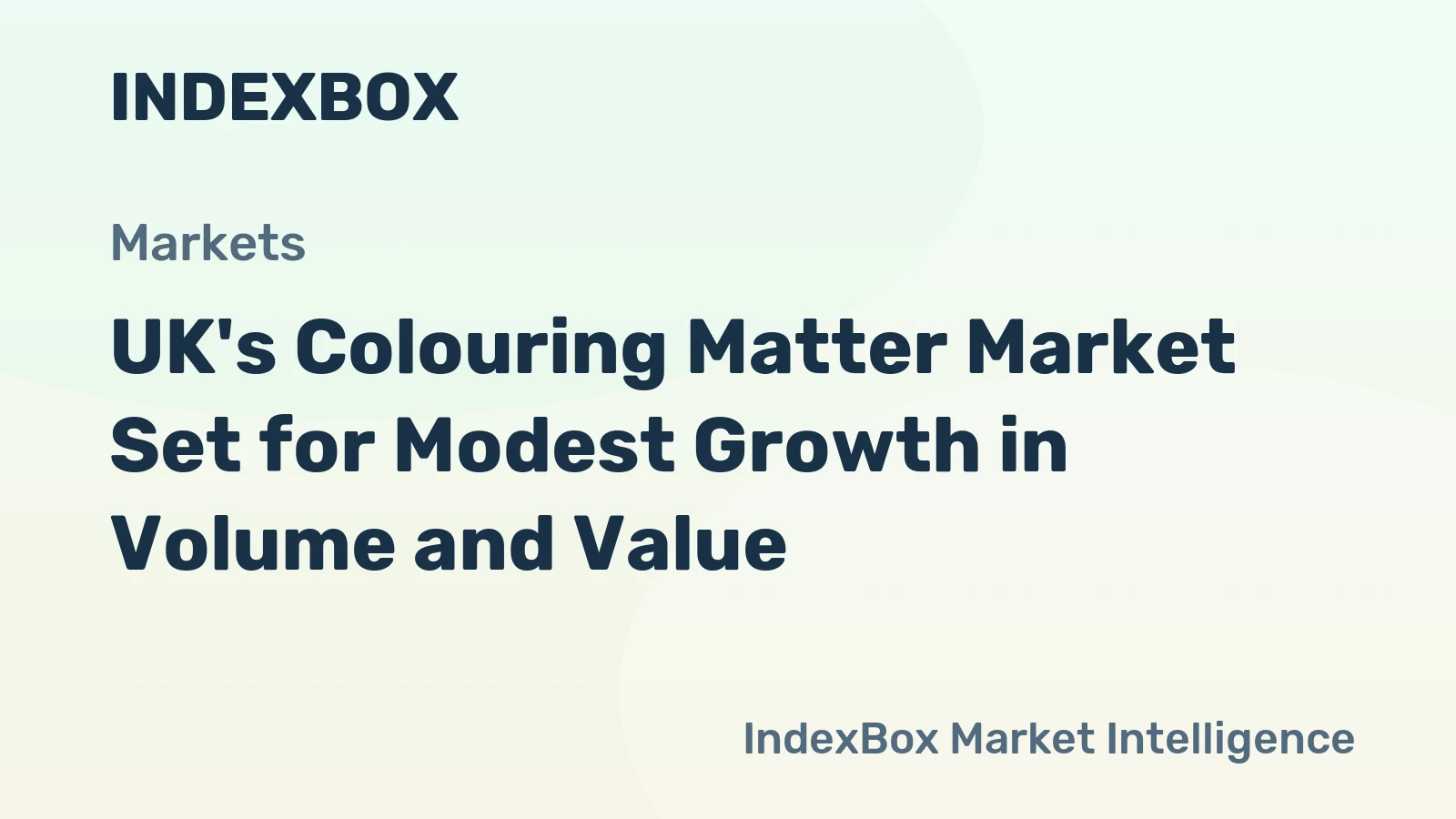 UK's Colouring Matter Market Set for Modest Growth in Volume and Value