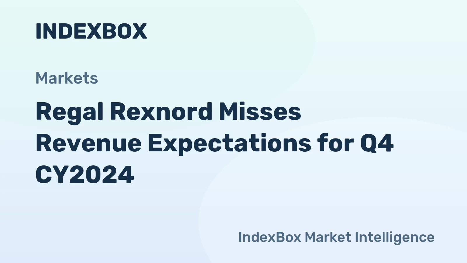 Regal Rexnord Misses Revenue Expectations for Q4 CY2024