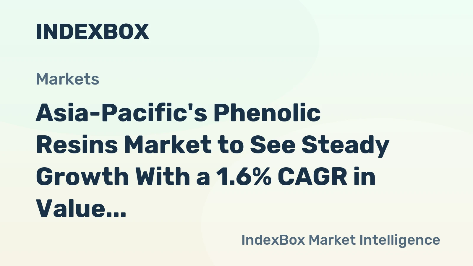 Asia-Pacific's Phenolic Resins Market to See Steady Growth With a 1.6% CAGR in Value Through 2035
