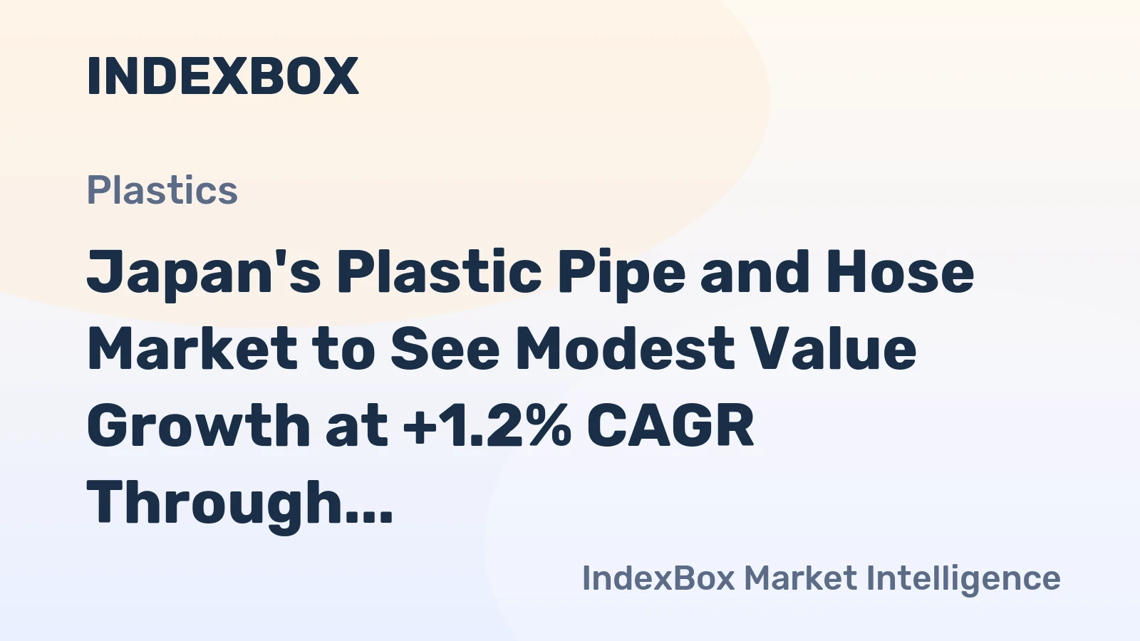 Japan's Plastic Pipe and Hose Market to See Modest Value Growth at +1.2% CAGR Through 2035