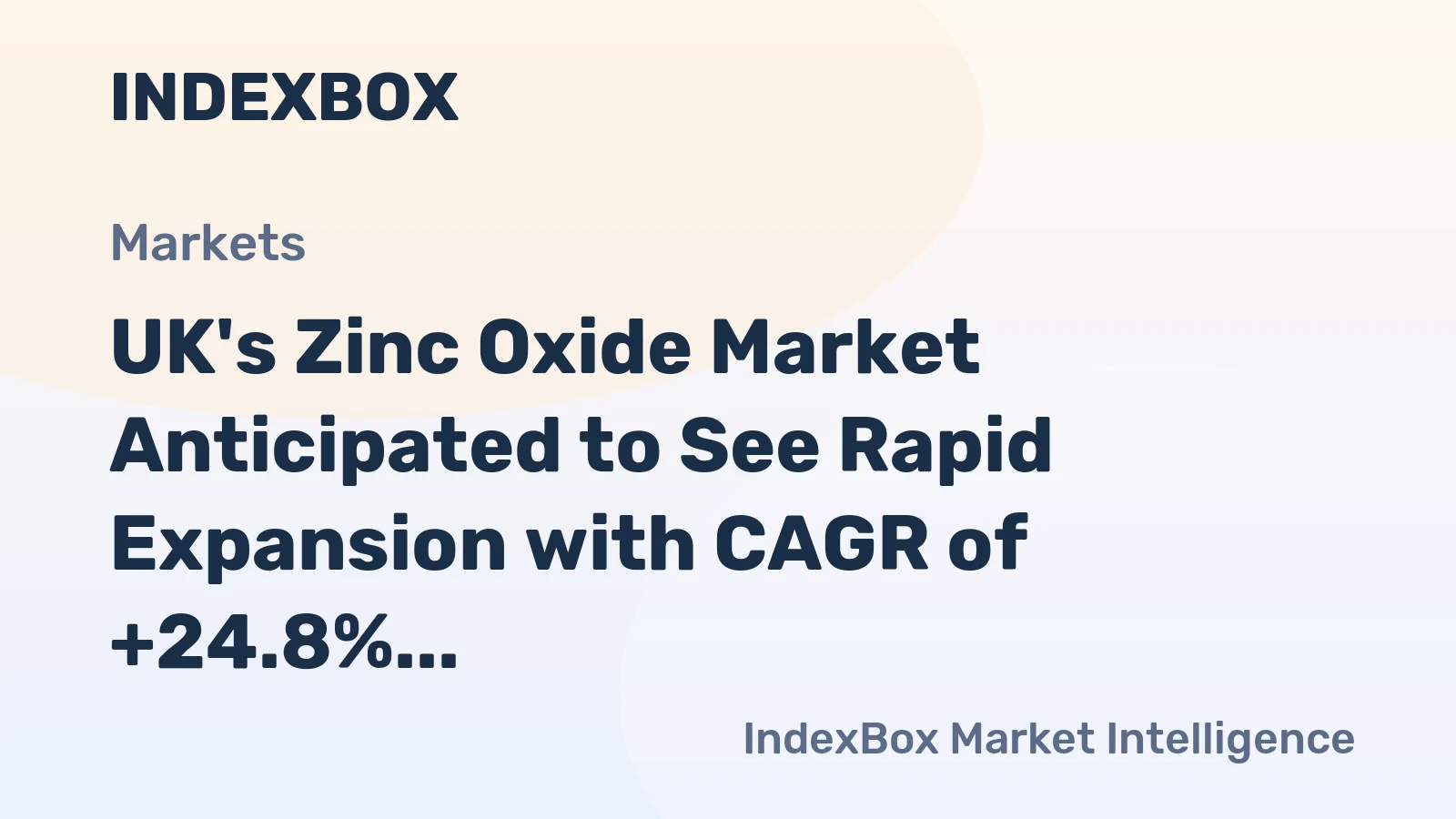 UK's Zinc Oxide Market Anticipated to See Rapid Expansion with CAGR of +24.8%