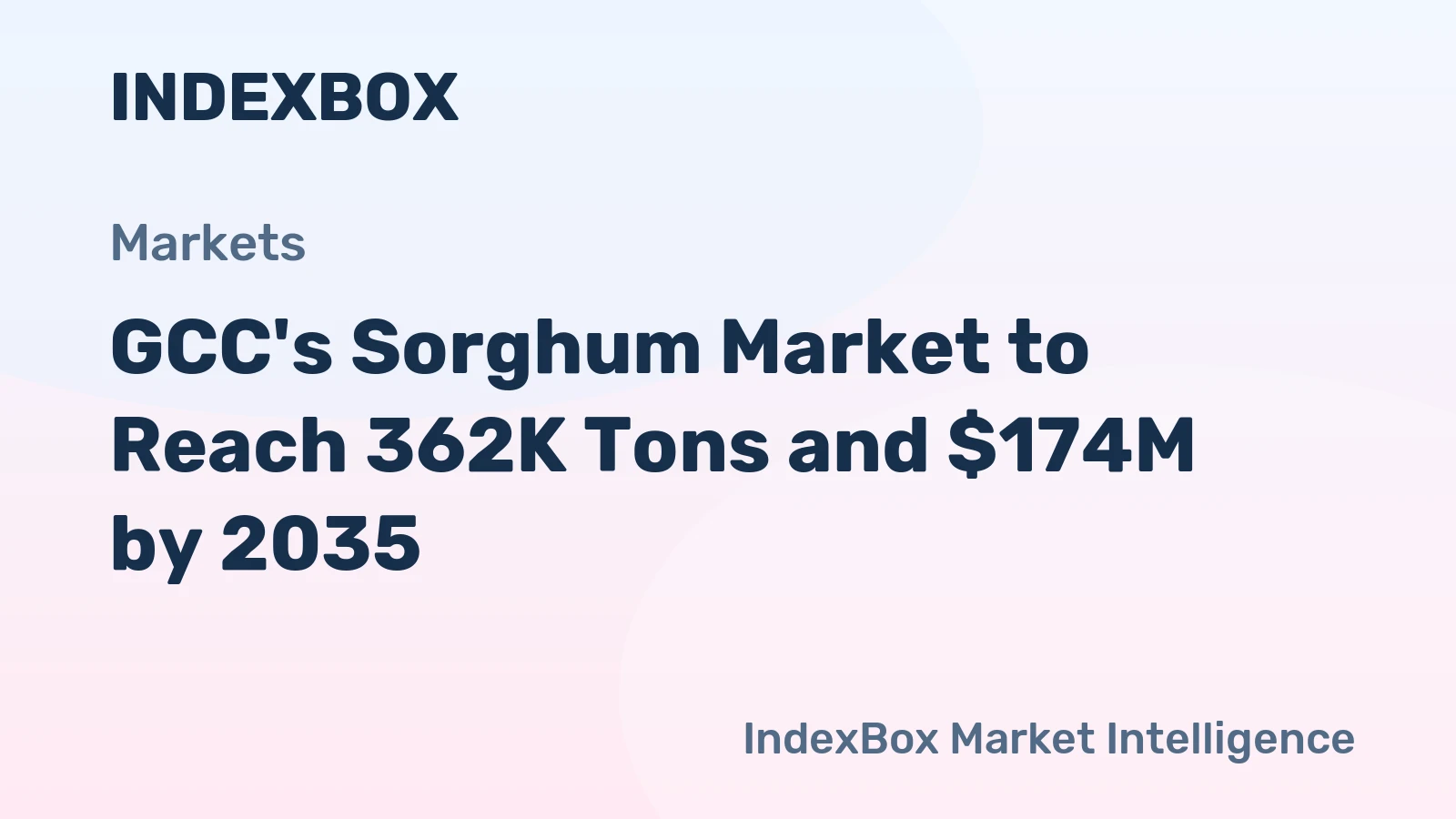 GCC's Sorghum Market to Reach 362K Tons and $174M by 2035