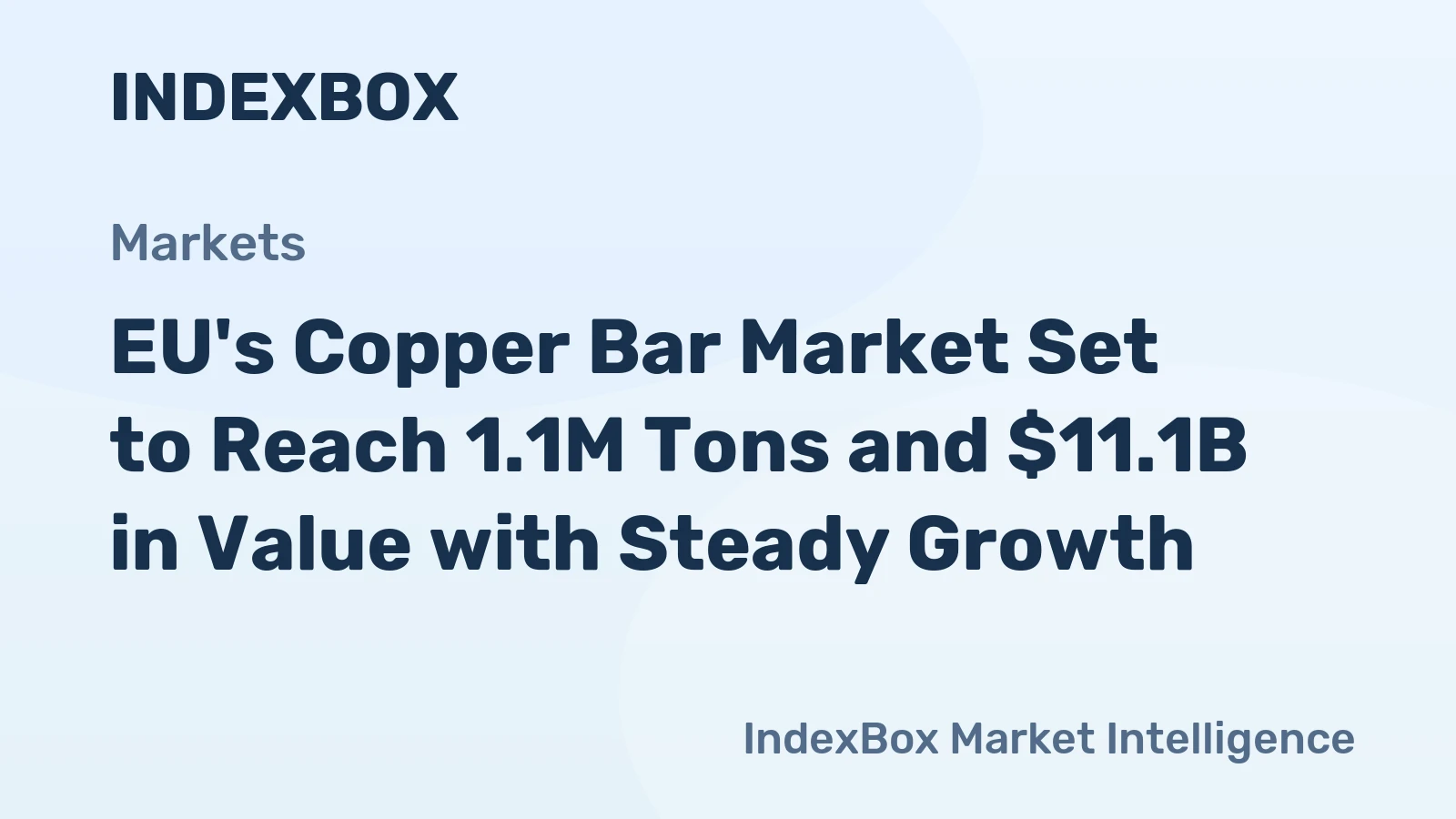 EU's Copper Bar Market Set to Reach 1.1M Tons and $11.1B in Value with Steady Growth