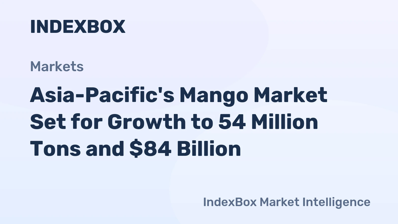 Asia-Pacific's Mango Market Set for Growth to 54 Million Tons and $84 Billion