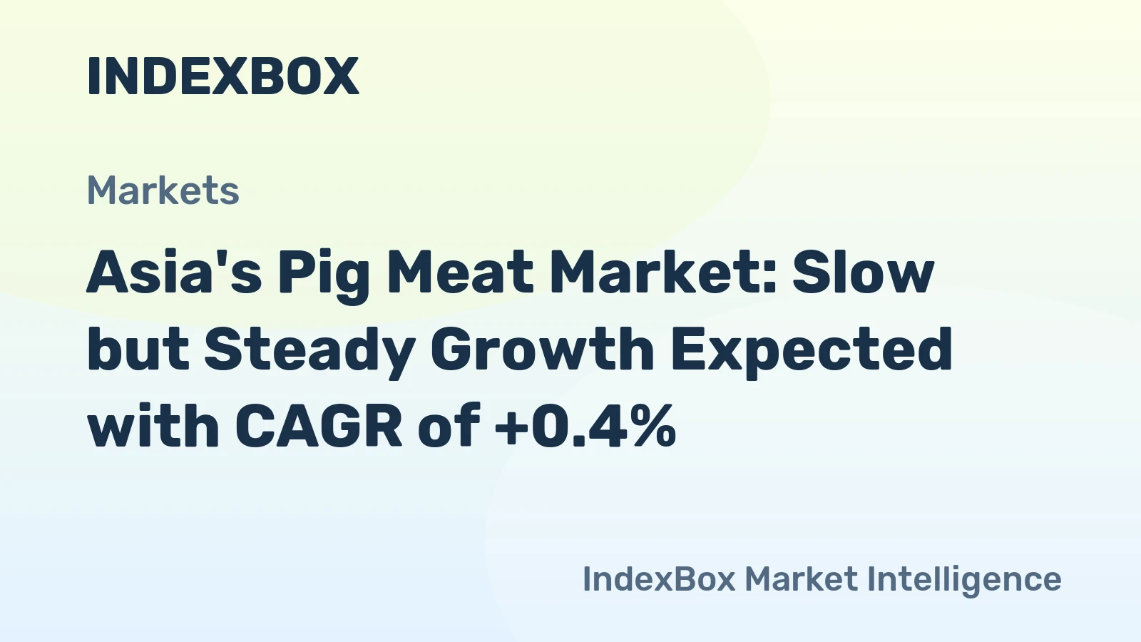 Asia's Pig Meat Market: Slow but Steady Growth Expected with CAGR of +0.4%