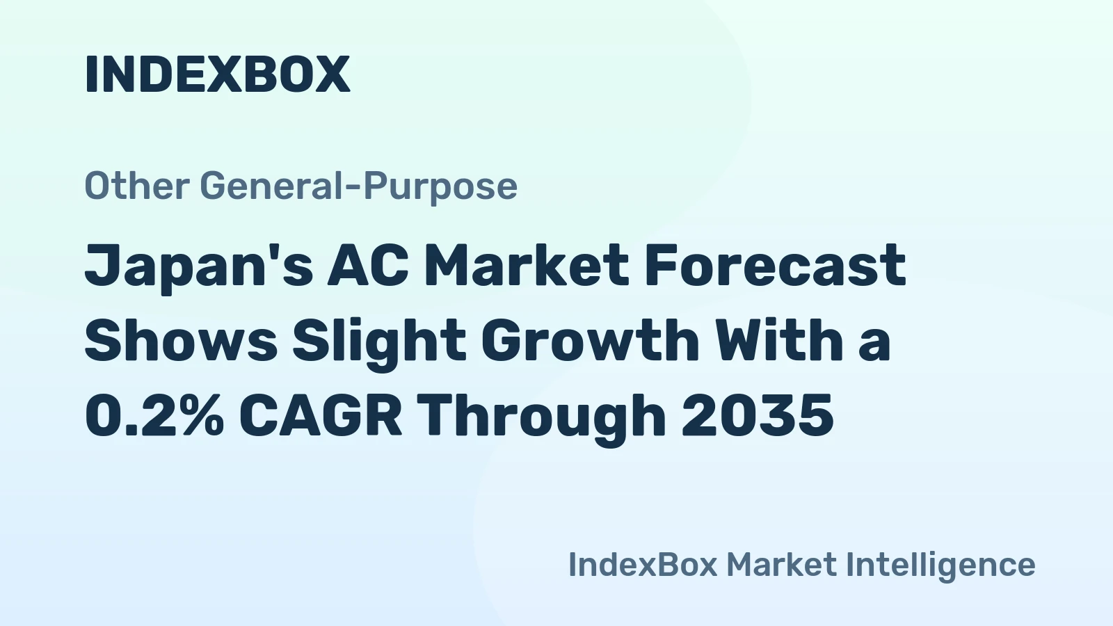 Japan's AC Market Forecast Shows Slight Growth With a 0.2% CAGR Through 2035
