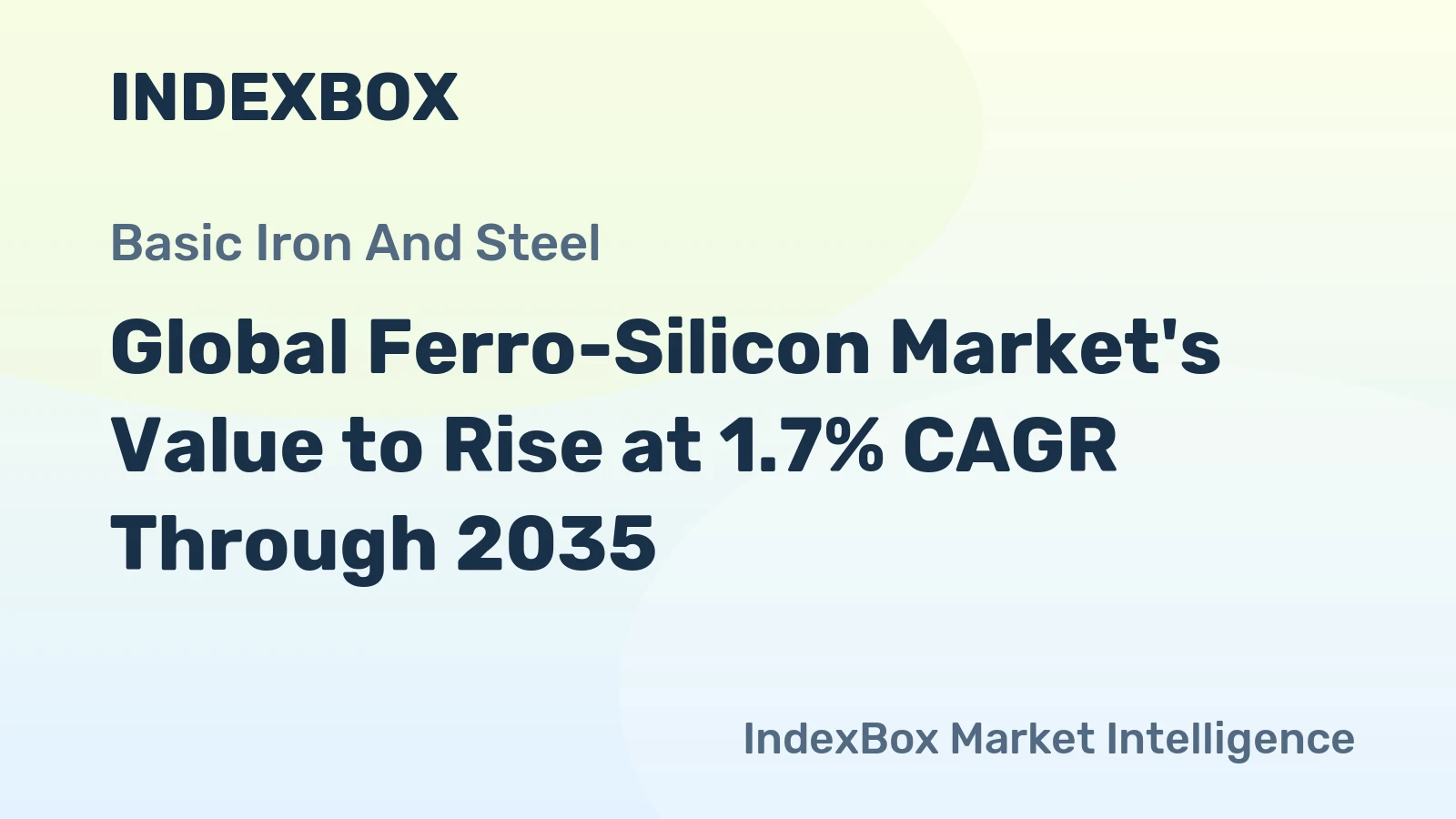 Global Ferro-Silicon Market's Value to Rise at 1.7% CAGR Through 2035