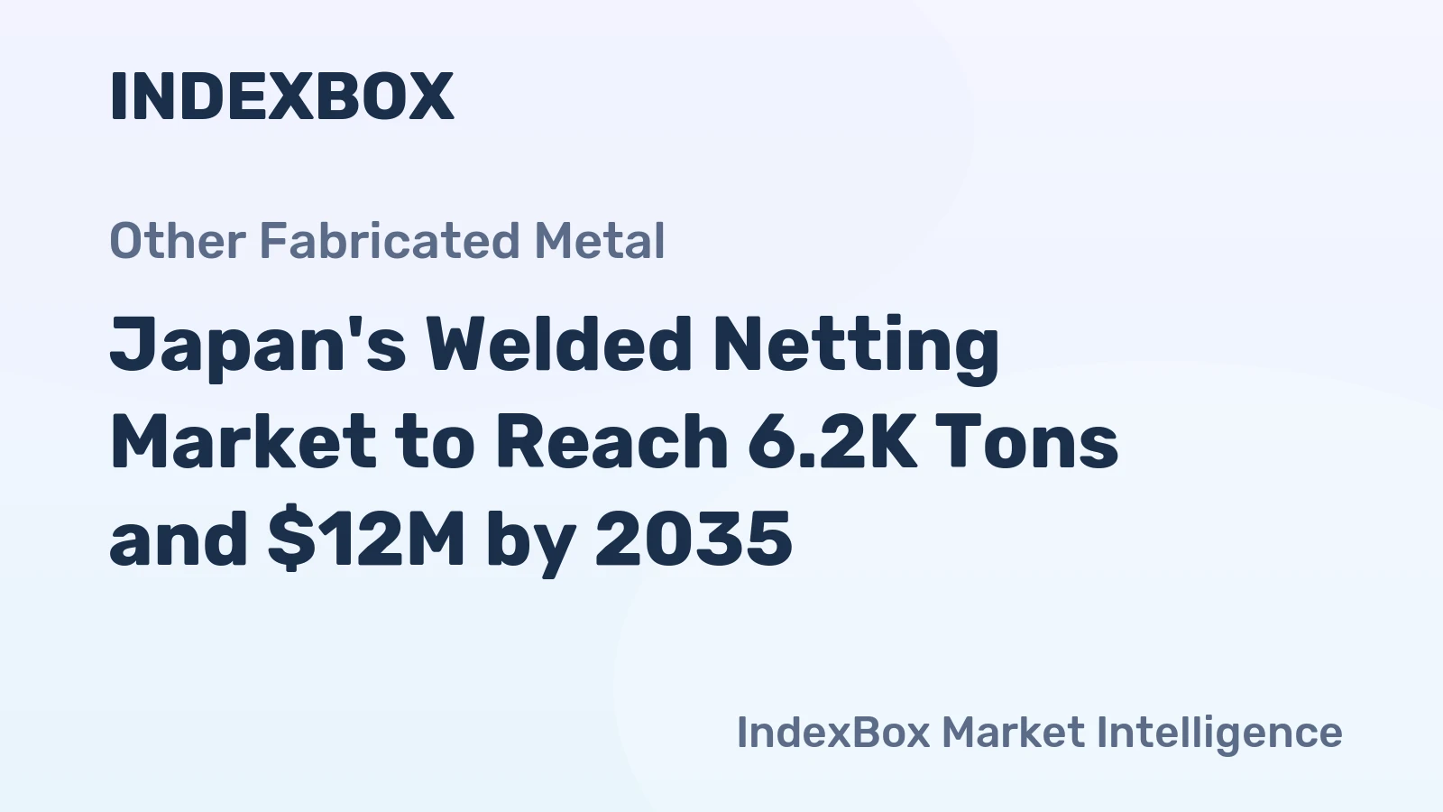 Japan's Welded Netting Market to Reach 6.2K Tons and $12M by 2035