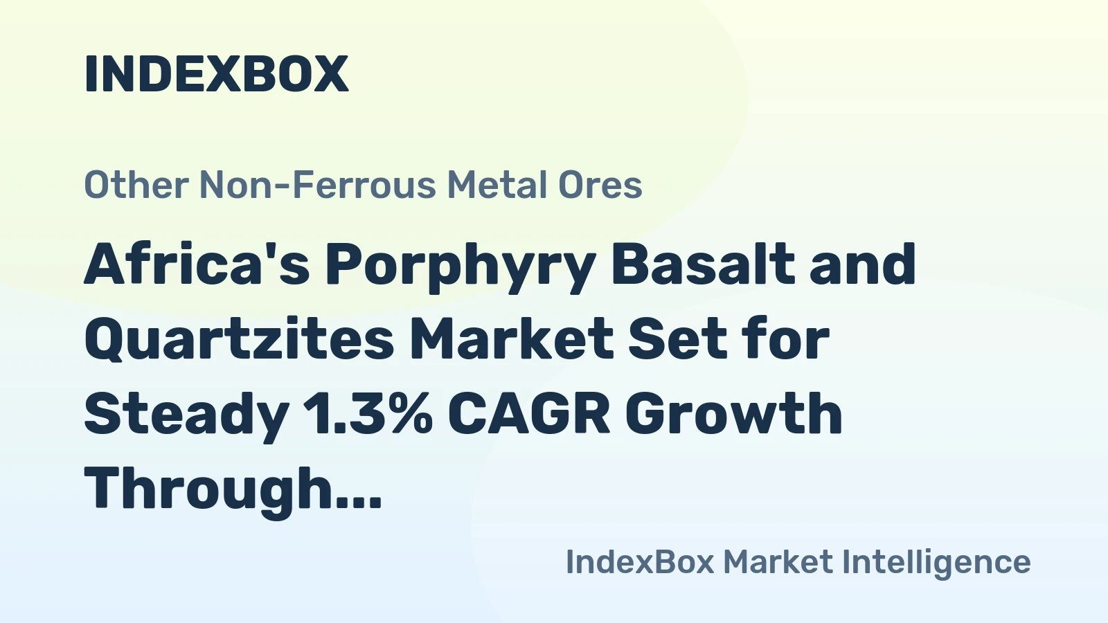 Africa's Porphyry Basalt and Quartzites Market Set for Steady 1.3% CAGR Growth Through 2035
